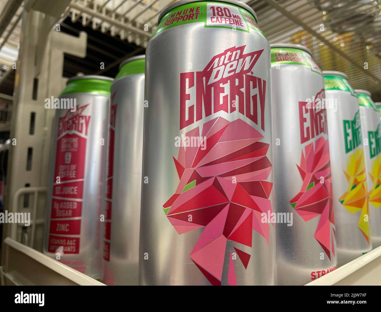 Grovetown, Ga USA - 05 03 22: Retail store Mtn Dew energy drink corner ...