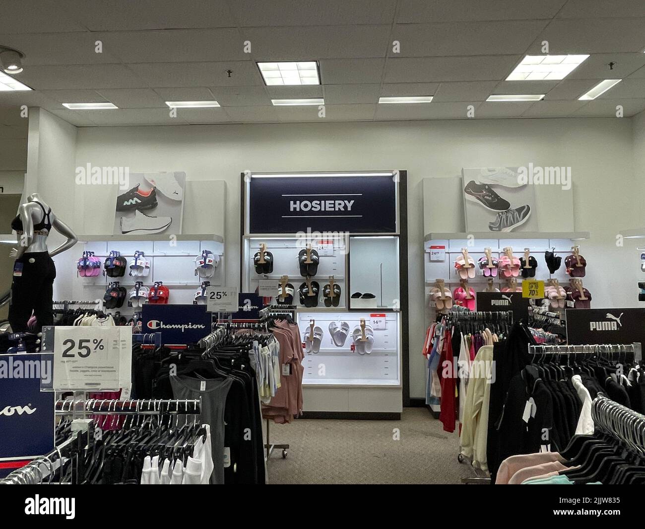 Augusta, Ga USA - 12 04 21: Augusta Mall retail interior JC Penny ...