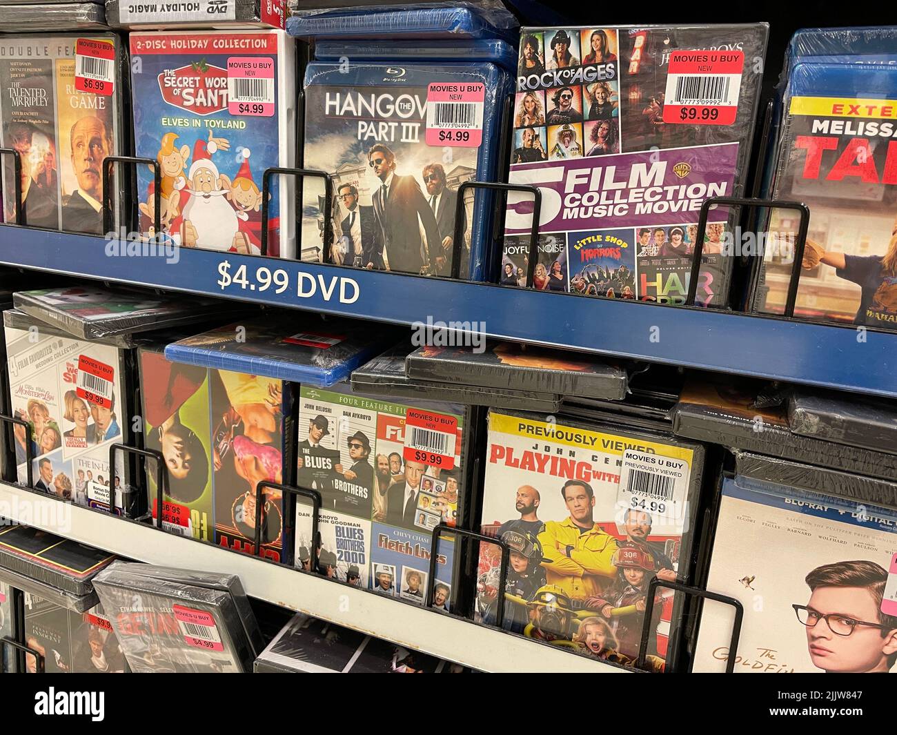 Grovetown, Ga USA - 12 20 21: Retail store DVD rack and prices Stock ...