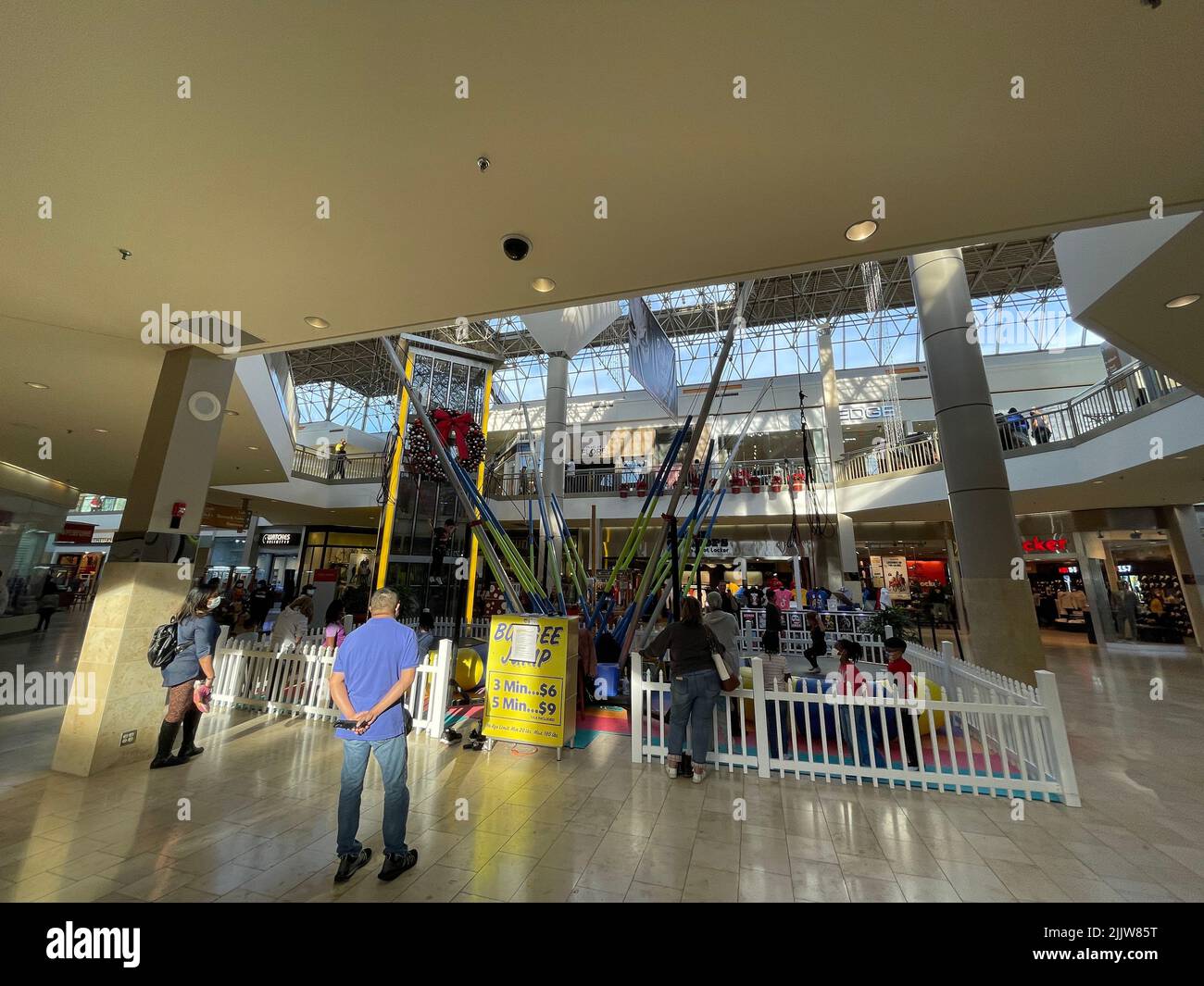 Augusta, Ga USA - 12 04 21: Augusta Mall retail interior people and ...