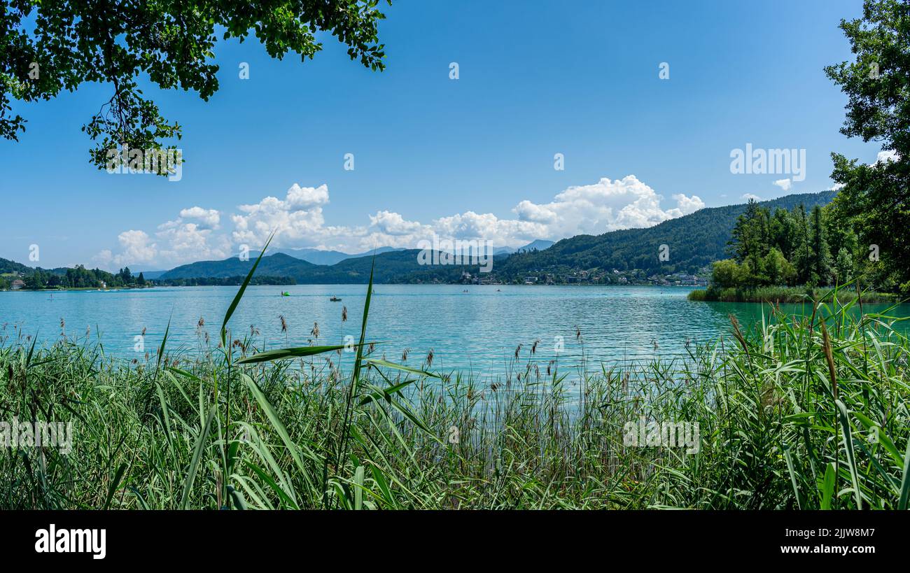 Panorama View of Lake Woerthersee in Carinthia, Austria Stock Photo - Alamy