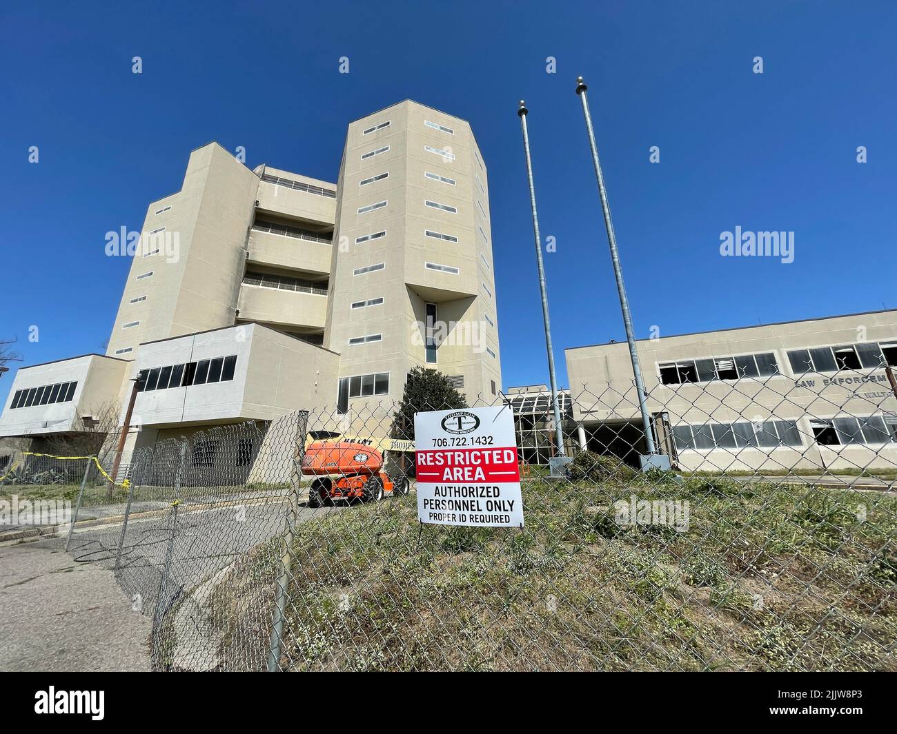 Augusta, Ga USA - 03 27 22: Old closed Richmond county jail restricted ...