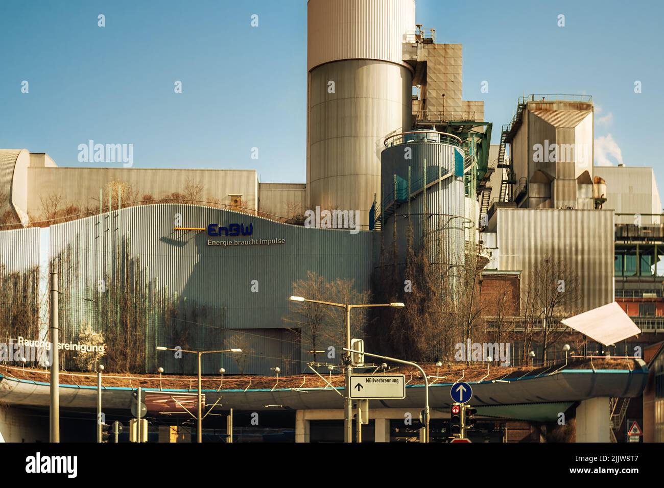 Stuttgart,Germany,March 13,2022:Muenster This is the big,massive power ...