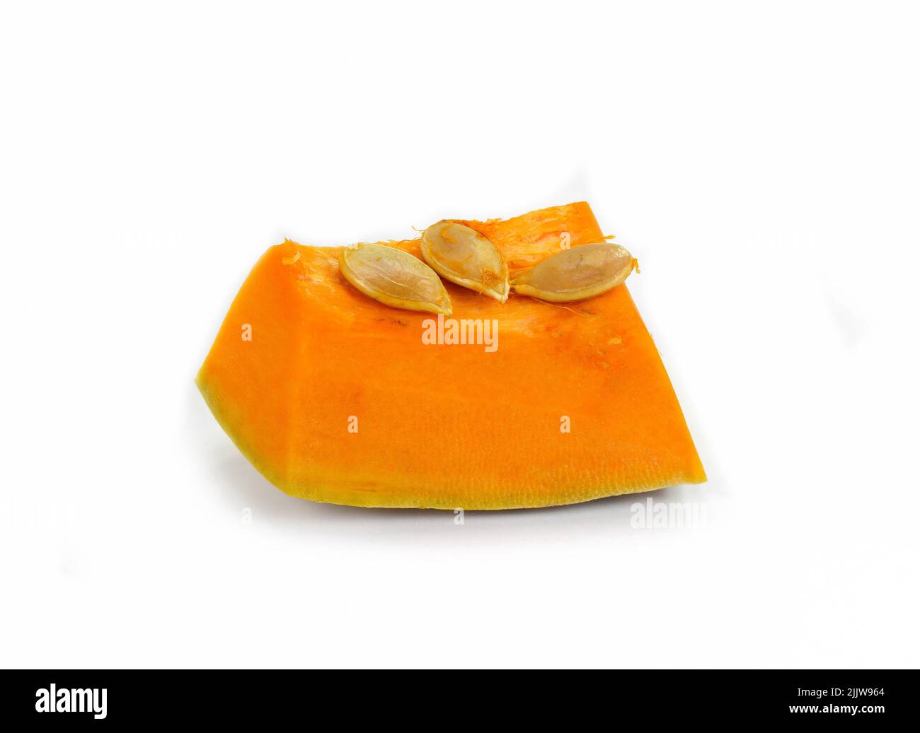 Piece of pumpkin isolated on white background. Pumpkin seed. Pumpkin ...