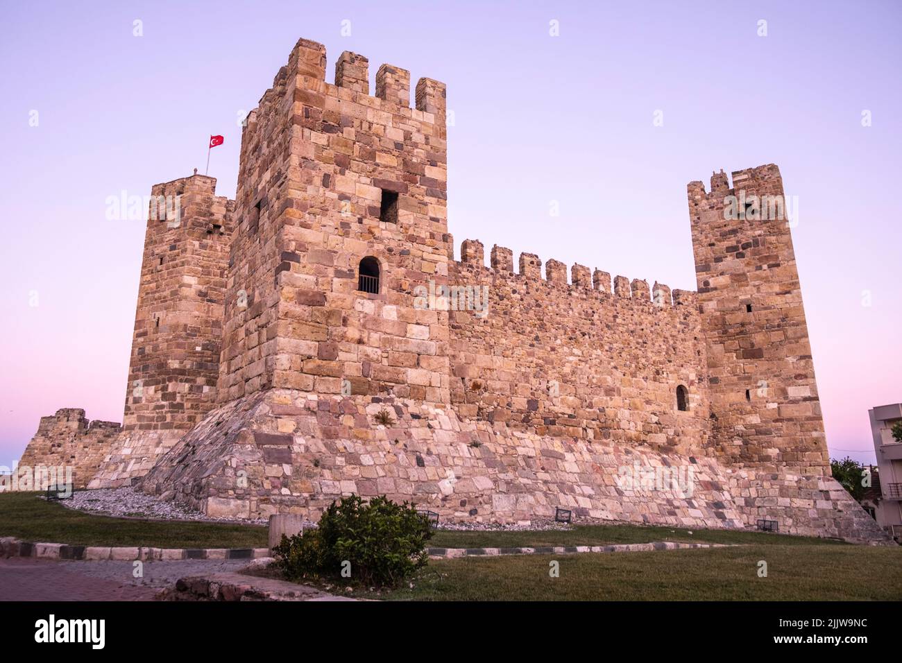 Genoese Fort on Aegean Coast of Turkey Stock Photo - Alamy
