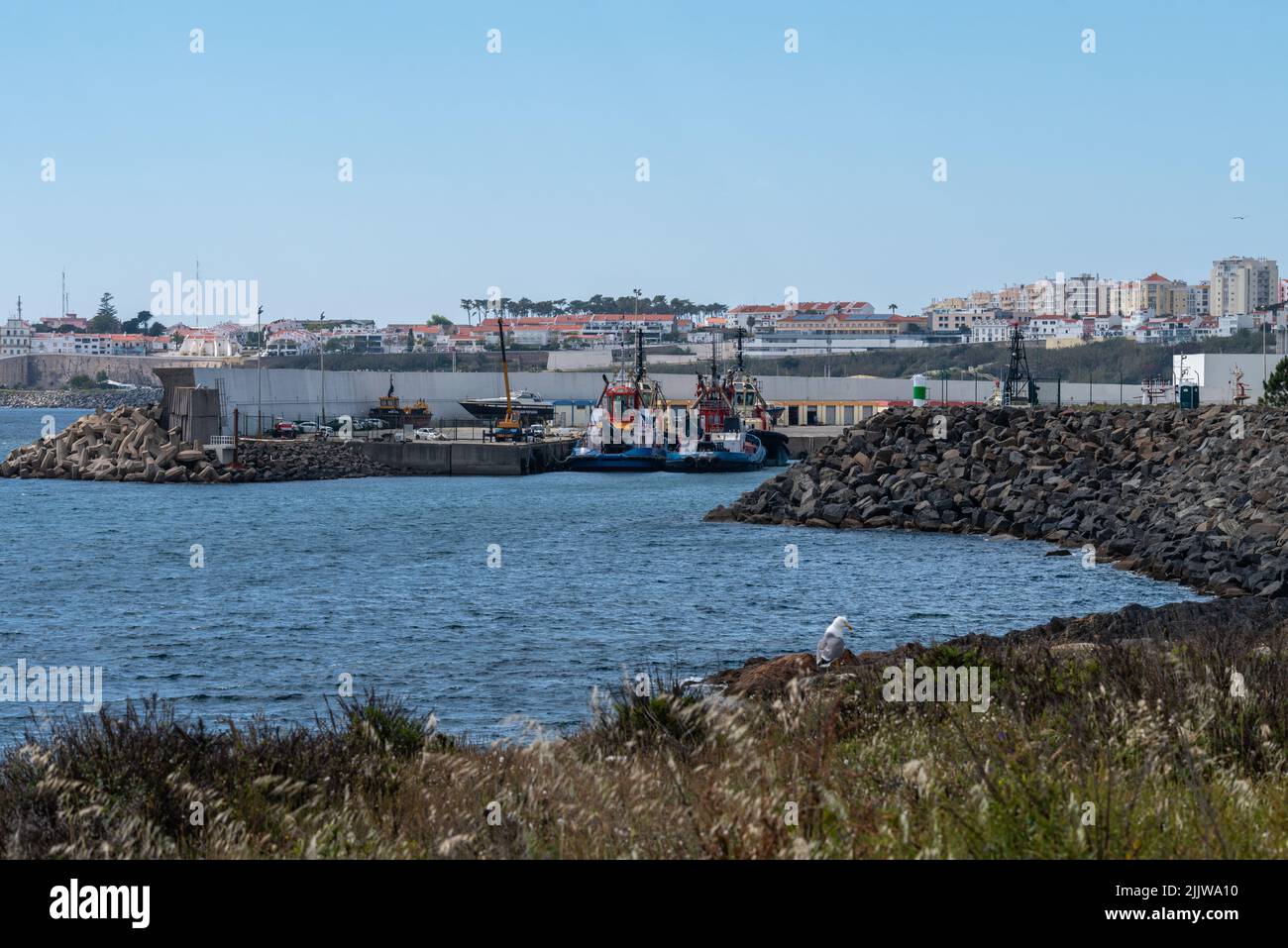A view of the General Cargo Terminal of the Port in Sines, Portugal ...