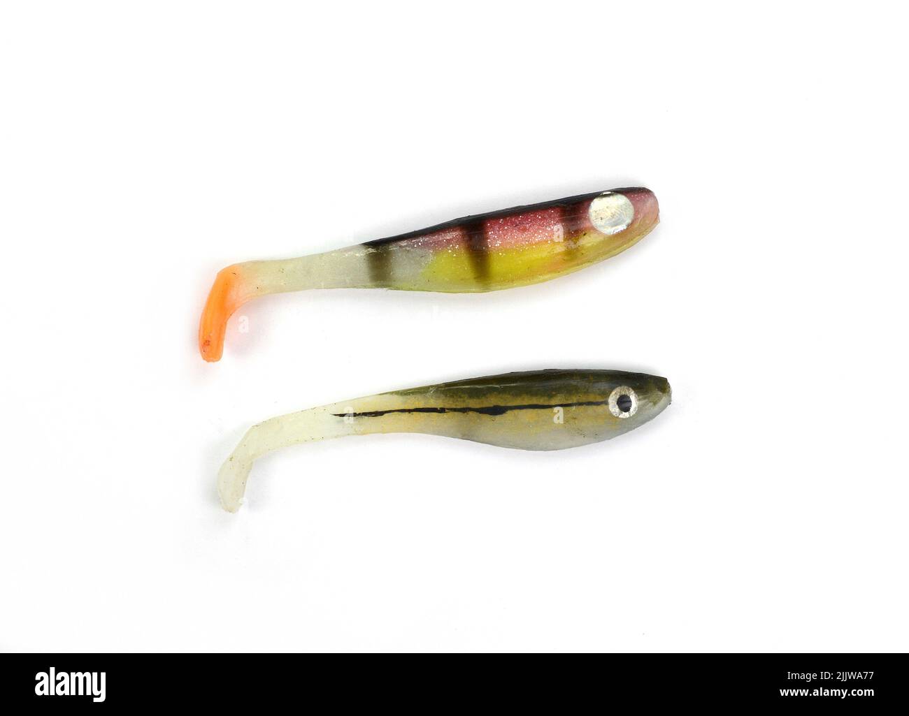 Silicon Fishing Twister Isolated on White Background Stock Photo - Alamy