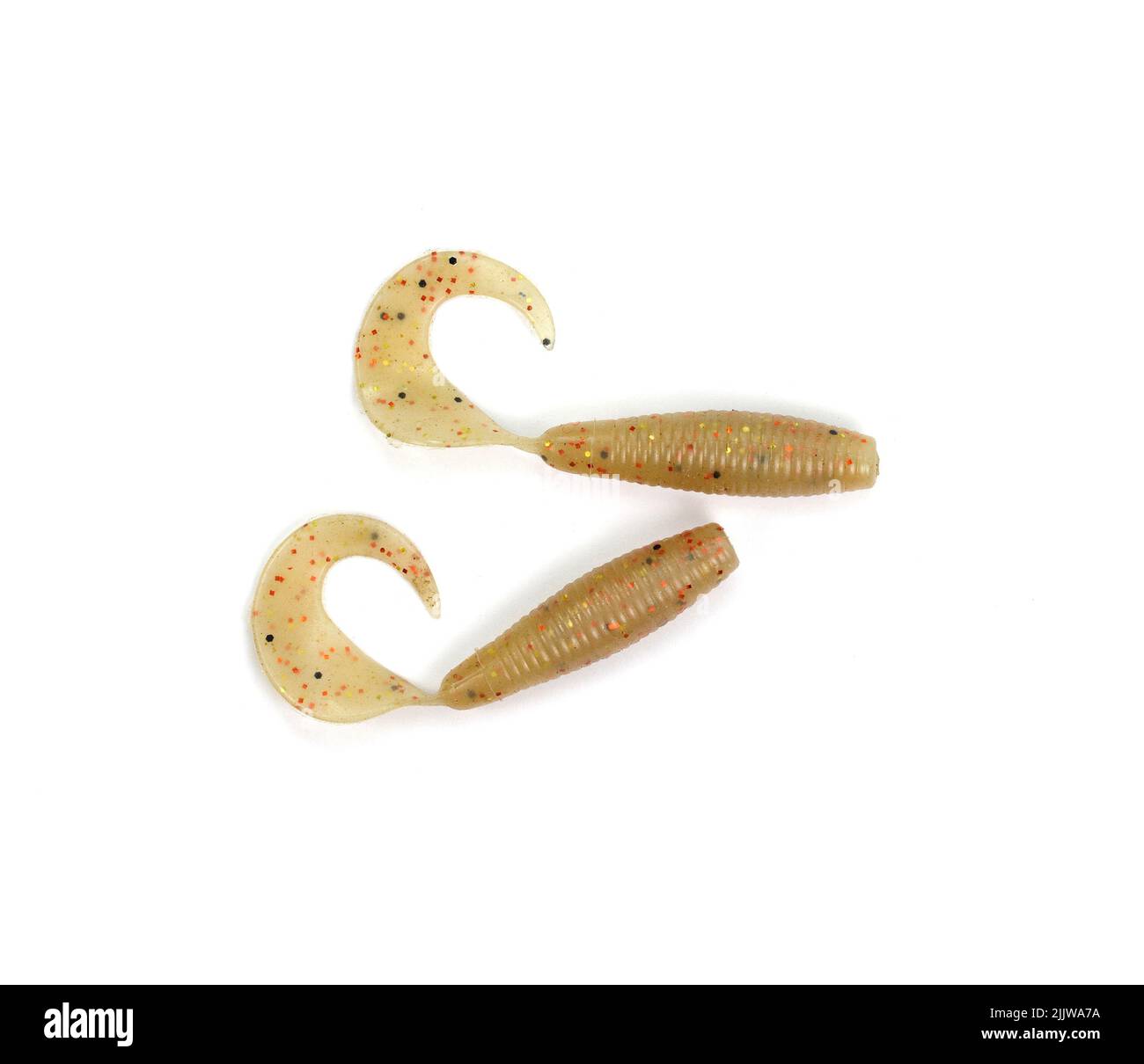 Silicon Fishing Twister Isolated on White Background Stock Photo - Alamy