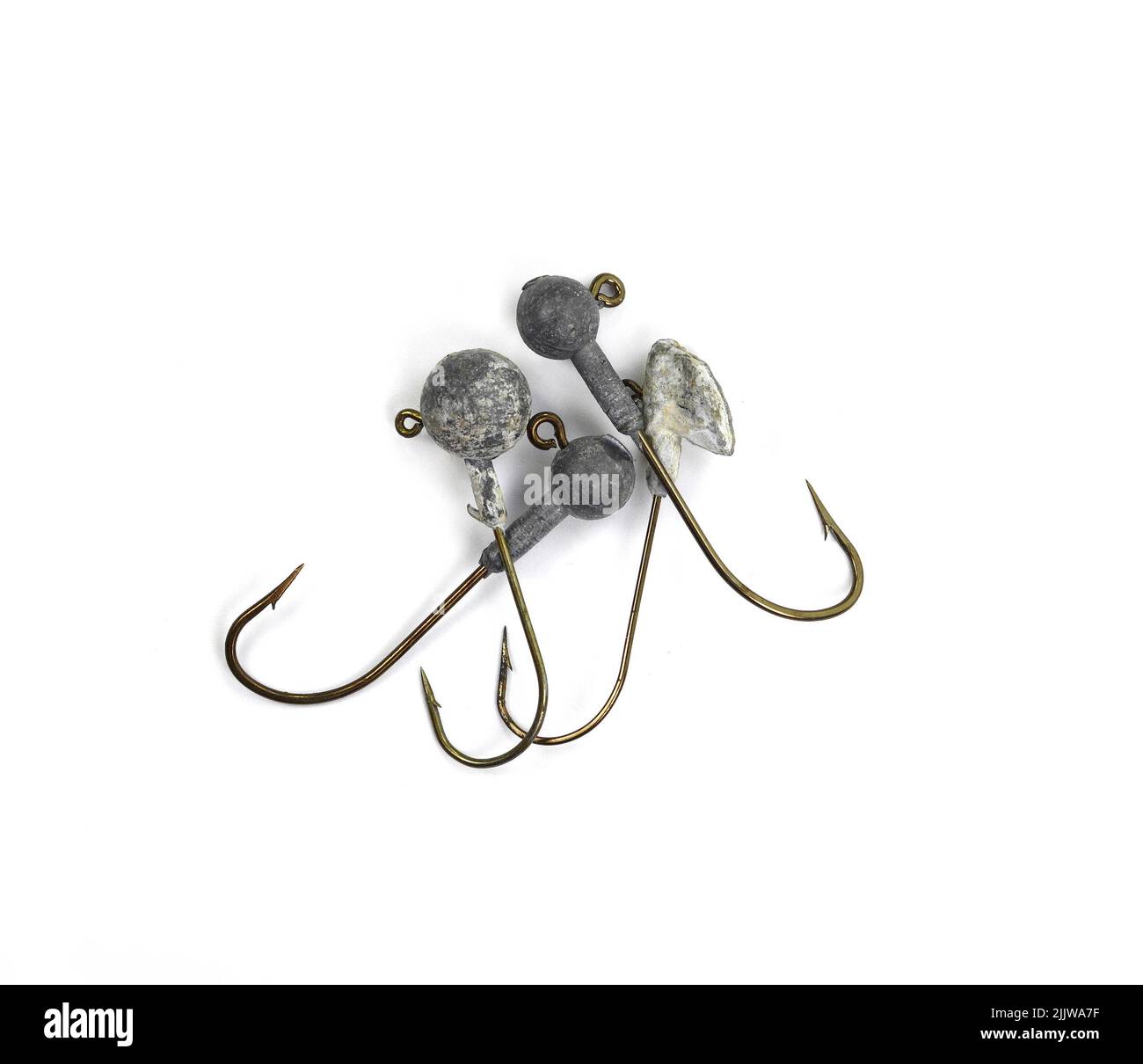 Fishing hooks isolated on white background Stock Photo - Alamy