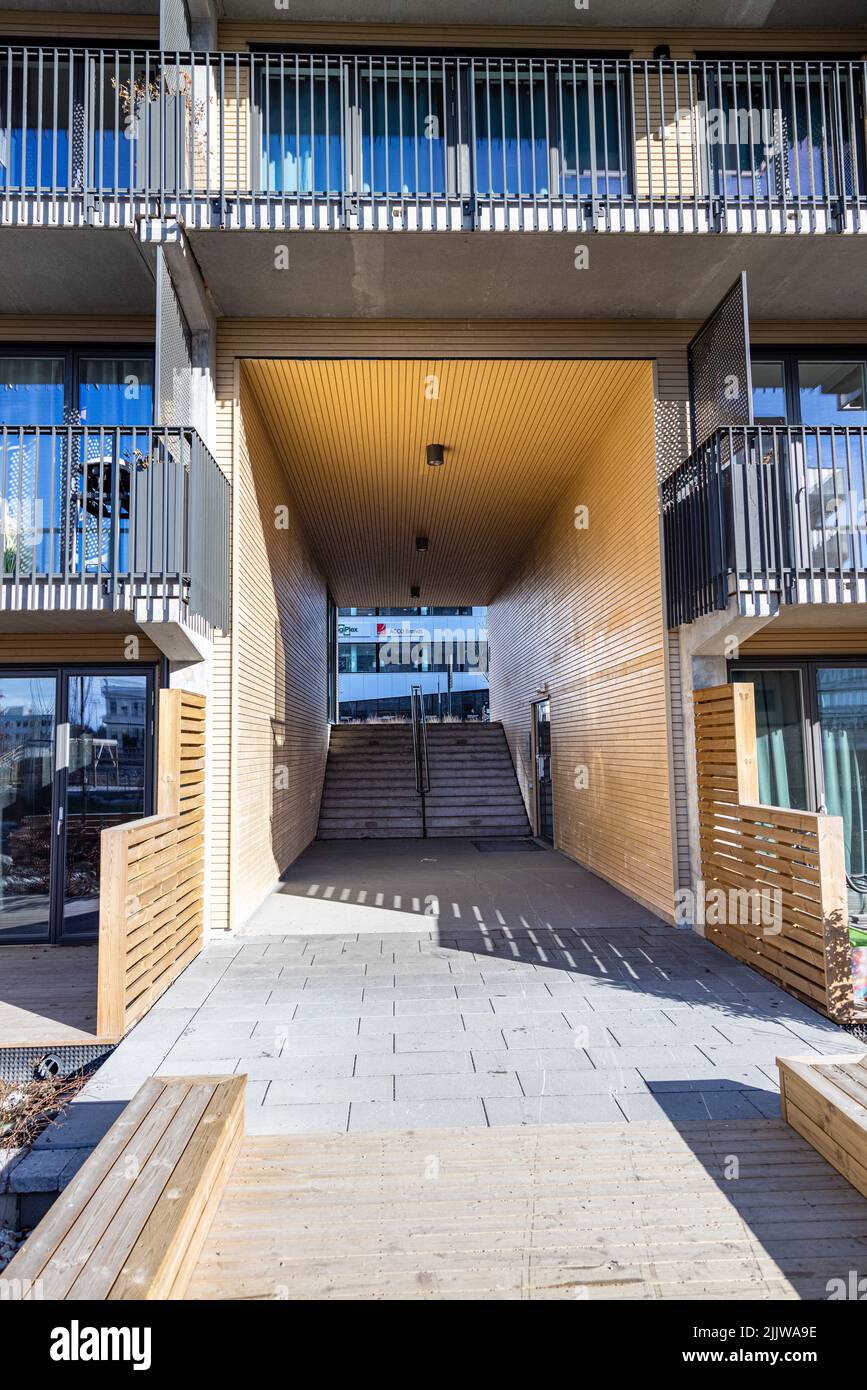 Urban Ulven Okern new buildings crane Oslo Norway Stock Photo - Alamy