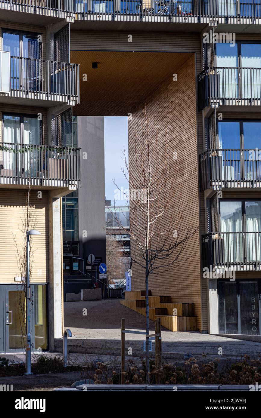 Urban Ulven Okern new buildings crane Oslo Norway Stock Photo - Alamy