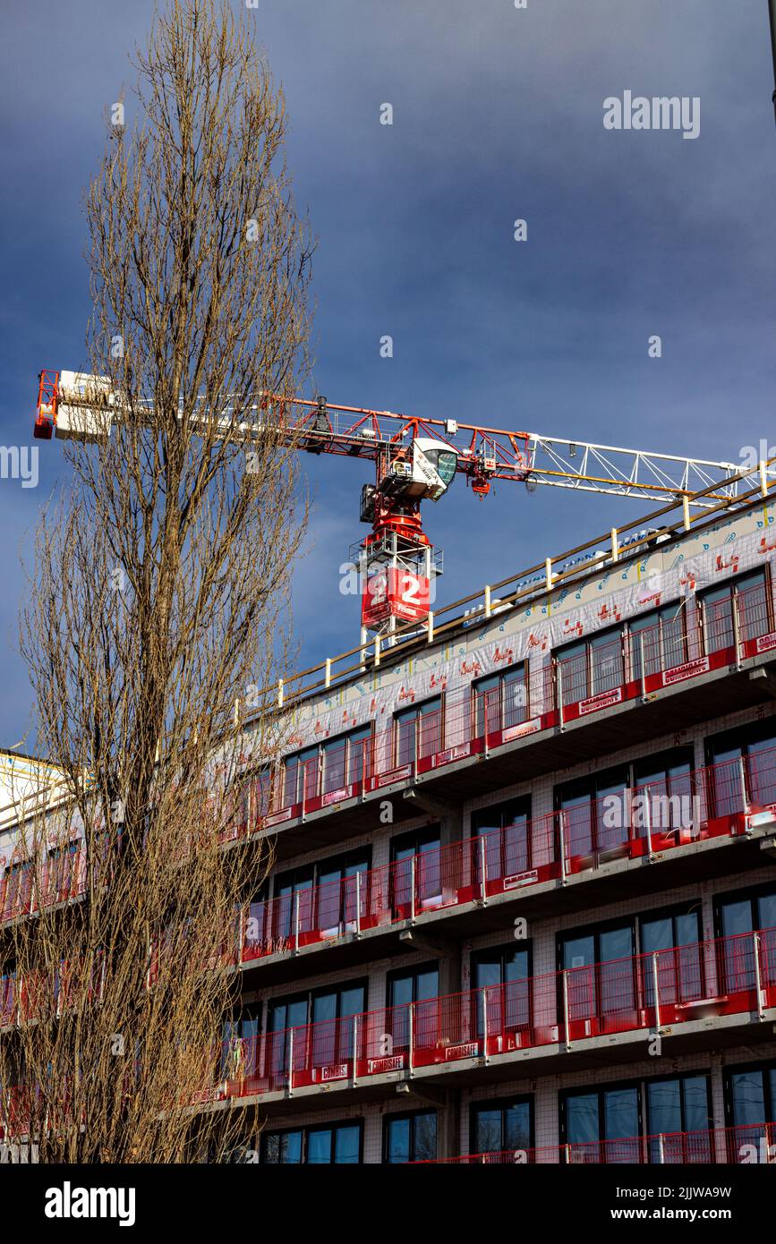 Urban Ulven Okern new buildings crane in Oslo Norway Stock Photo - Alamy