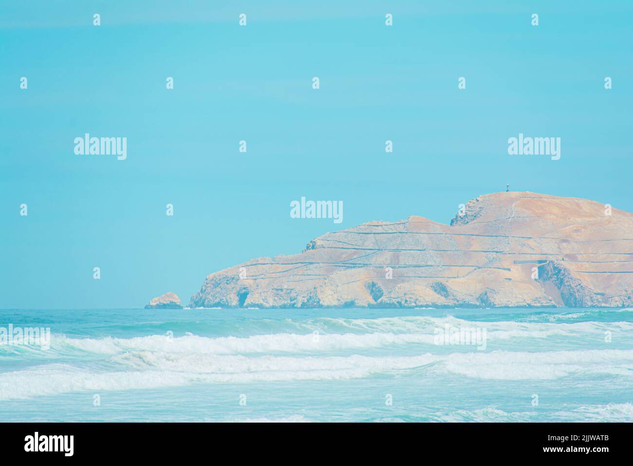 A cloudy summer day on Asia Beach of Lima, Peru Stock Photo - Alamy