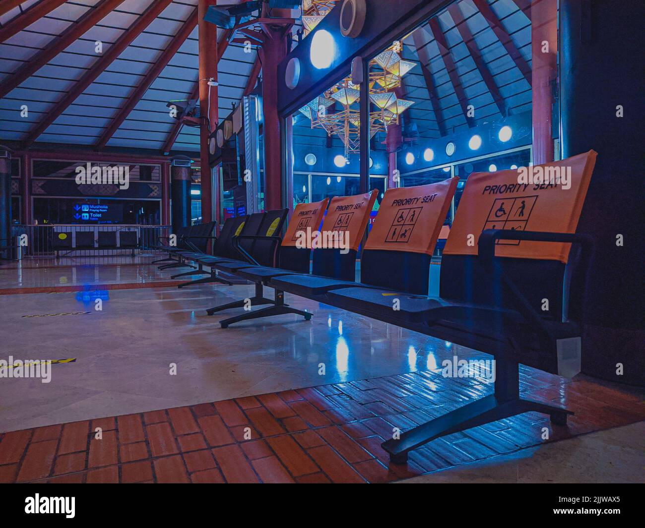 Jakarta International Airport. Indonesia. Interior and corridor for ...