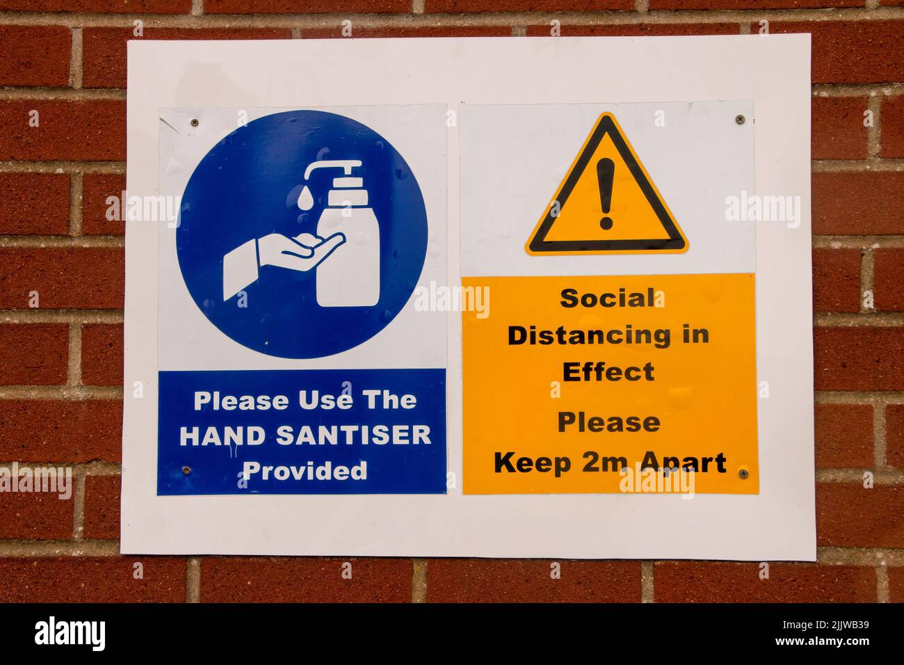 New warning signs. keep a social distance of 2 meters from each other ...