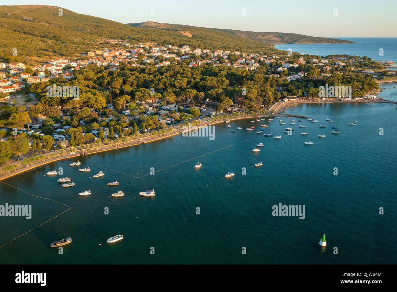 Aerial scene of Punat town on Krk island, Croatia Stock Photo - Alamy
