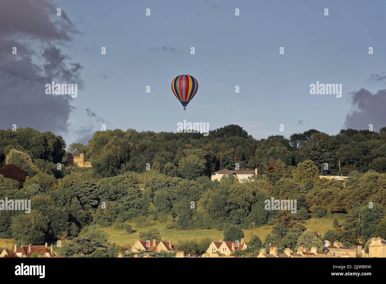 Hot Air Balloons over Bath rooftops Stock Photo - Alamy