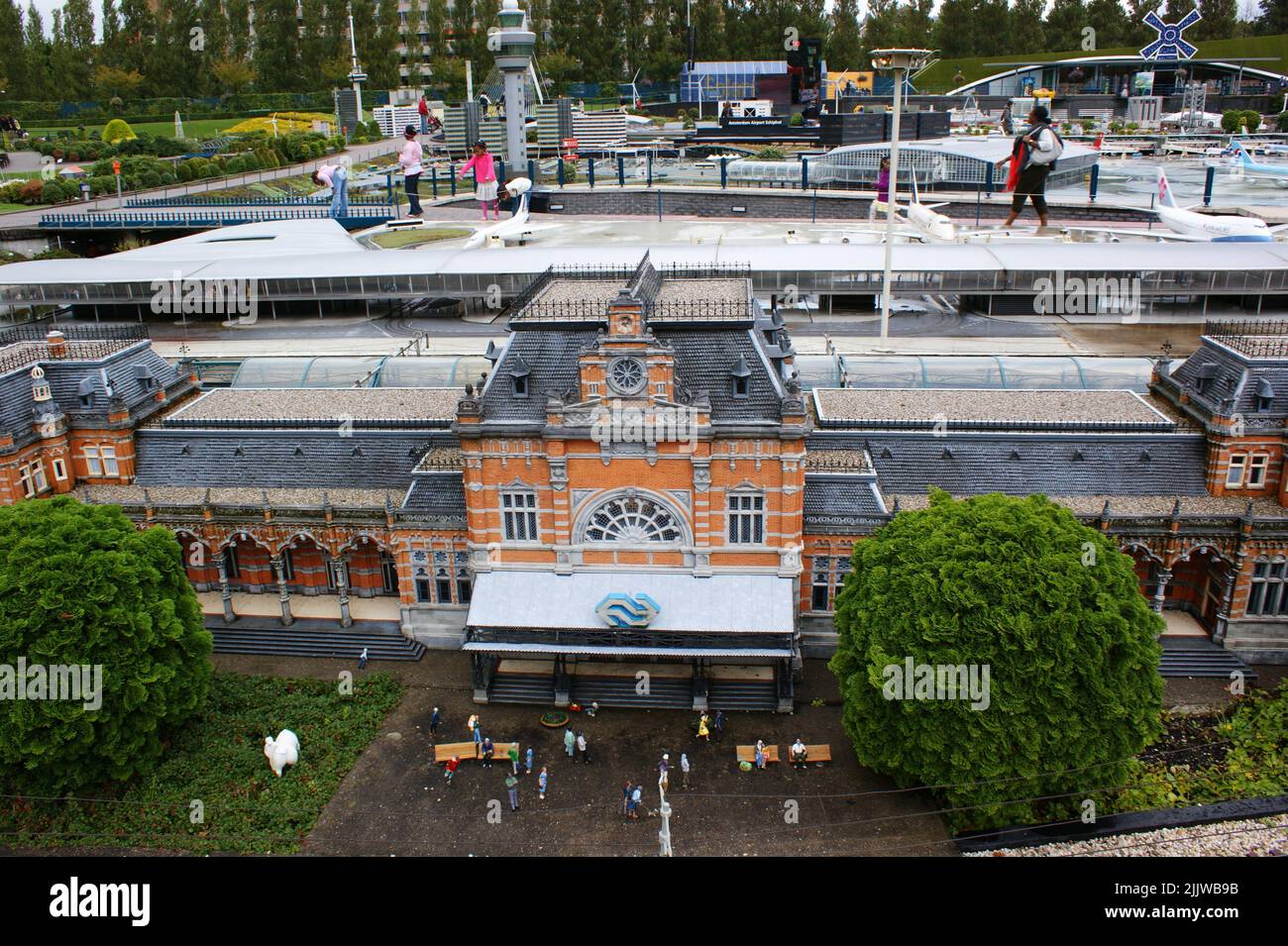 A top view of the Madurodam miniature park in Den Haag, Netherlands ...