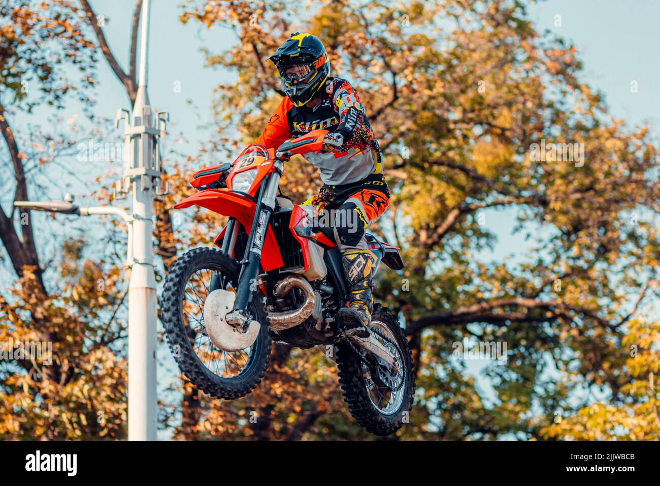 A rider during the prologue of Red Bull Romaniacs off-road motorcycle ...