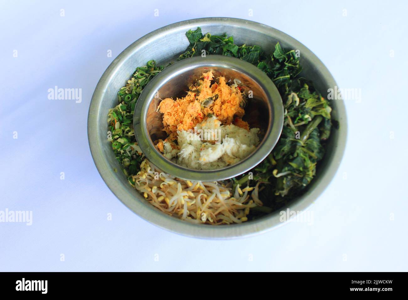 Gudangan, nasi tumpang , traditional salad food from Indonesia. Made of ...