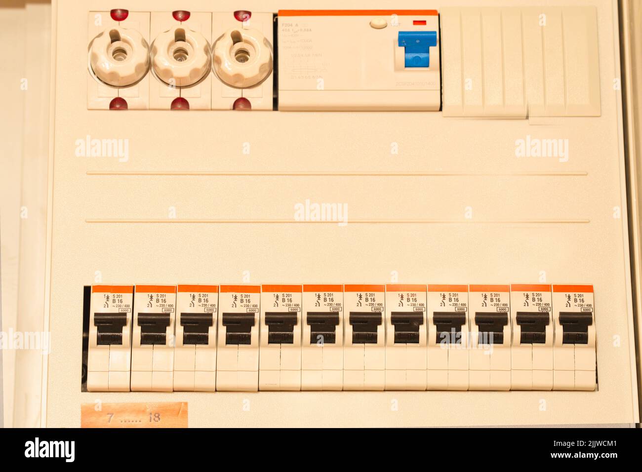 power line circuit breakers, power fuses, power engineering Stock Photo ...