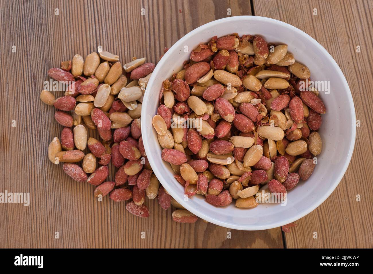 Salted peanuts. The peanut is a nut of high nutritional value, very ...