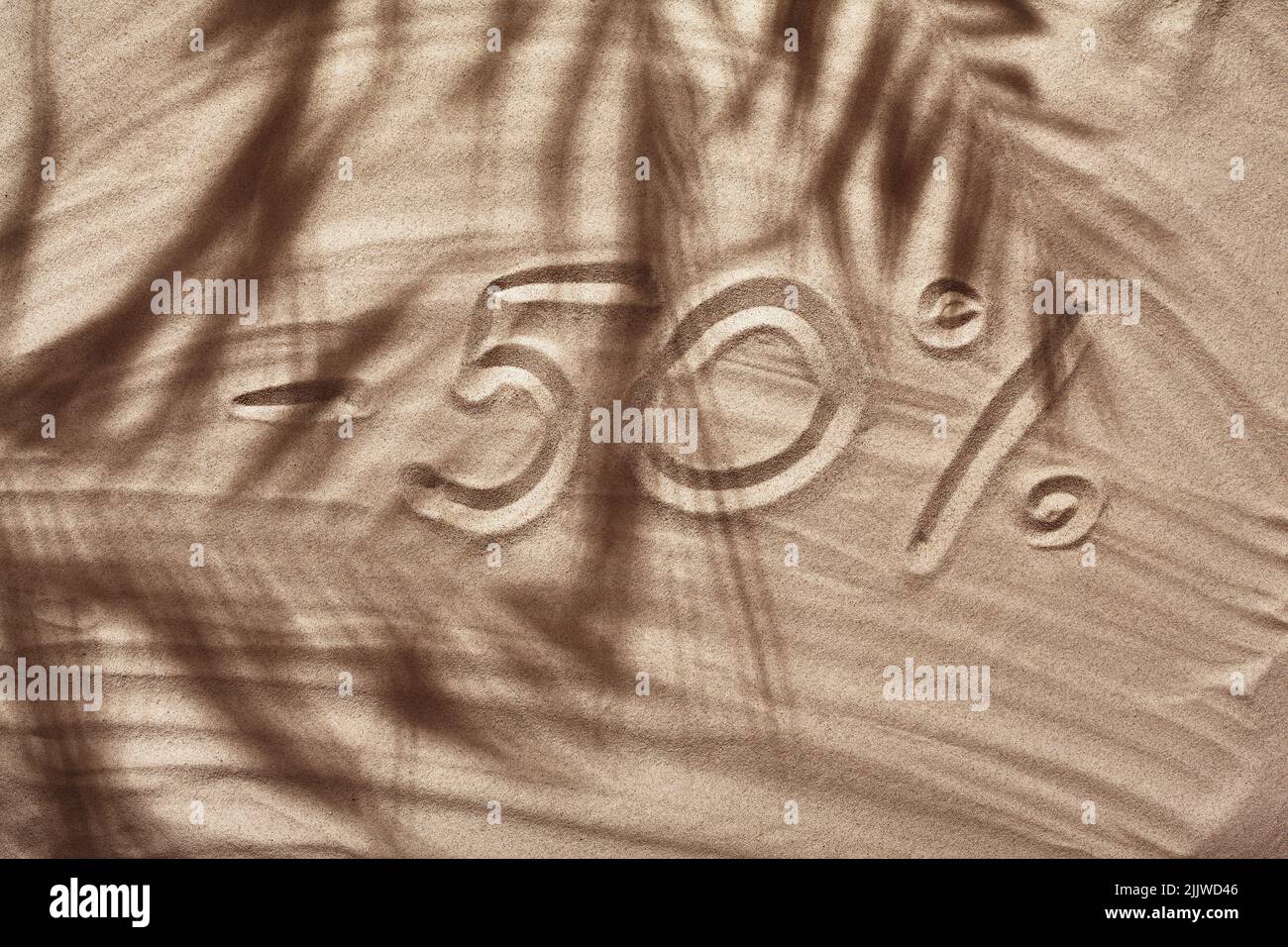 Summer concept with a shadow of a tropical palm tree leaves, copyspace ...