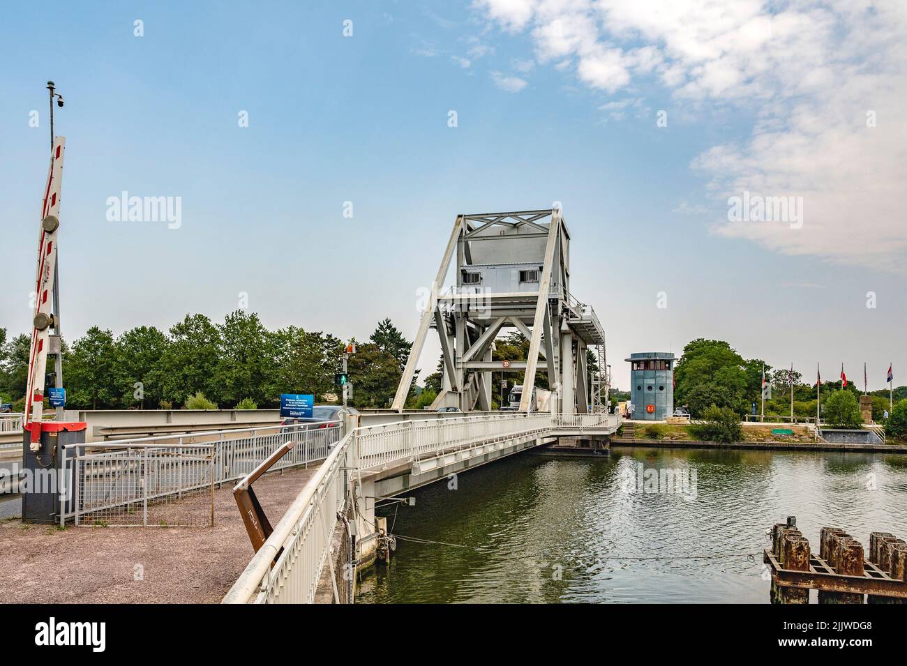 Pegasus bridge, a crossing of the Orne River near Bénouville, made ...