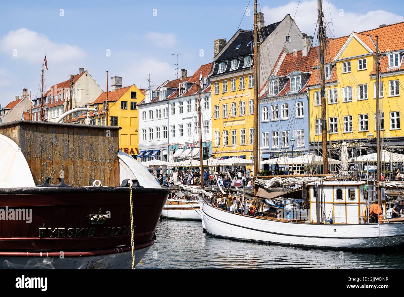 Sunny Nyhavn in Copenhagen Denmark Stock Photo - Alamy