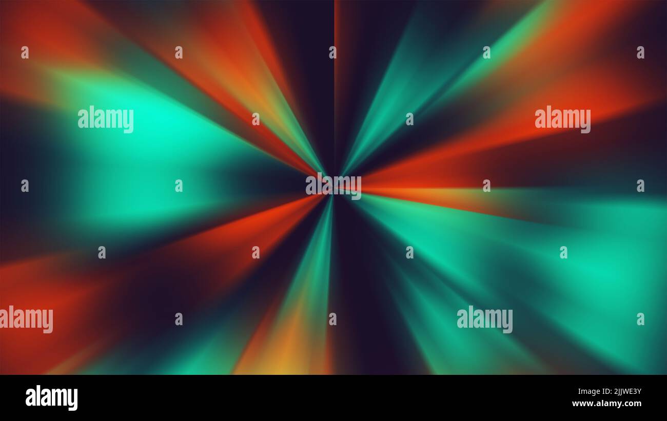 abstract motion graphic rainbow polarization circle. zoom out from ...