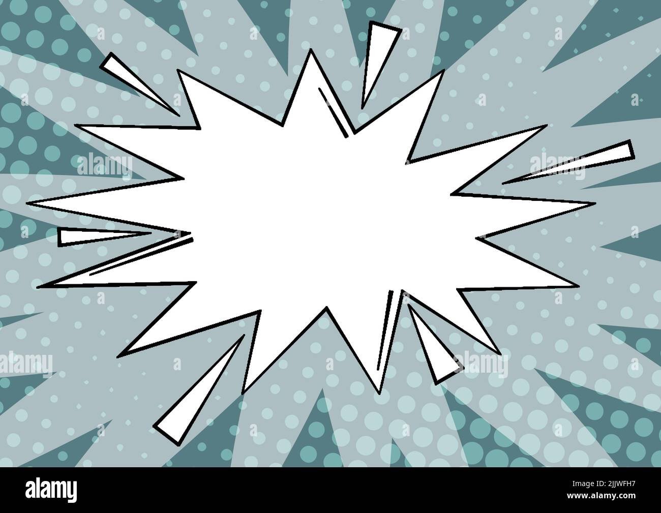 Empty Spiky And Jagged Dialog Box Explosion Text Balloon Colored ...