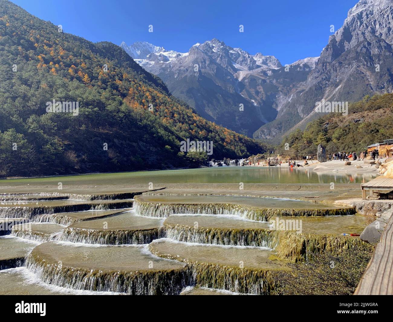 a beautiful view of Blue Moon Valley in Lijiang, China Stock Photo - Alamy