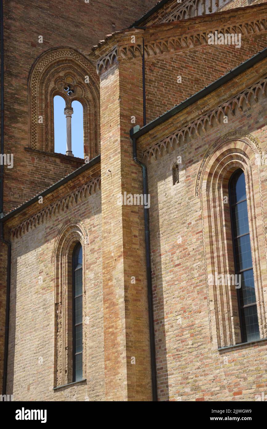 Crema, Cremona province, Lombardy, Italy: exterior of the medieval ...