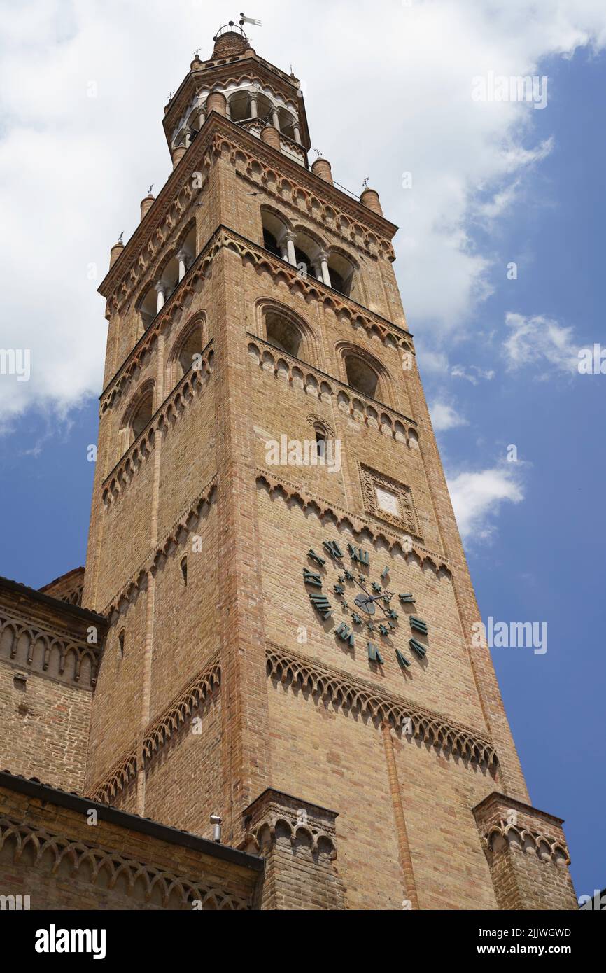 Crema, Cremona province, Lombardy, Italy: exterior of the medieval ...