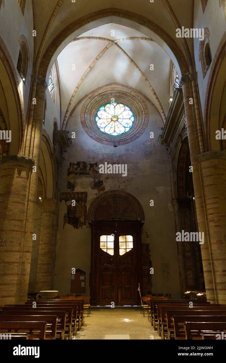 Crema, Cremona province, Lombardy, Italy: interior of the medieval ...