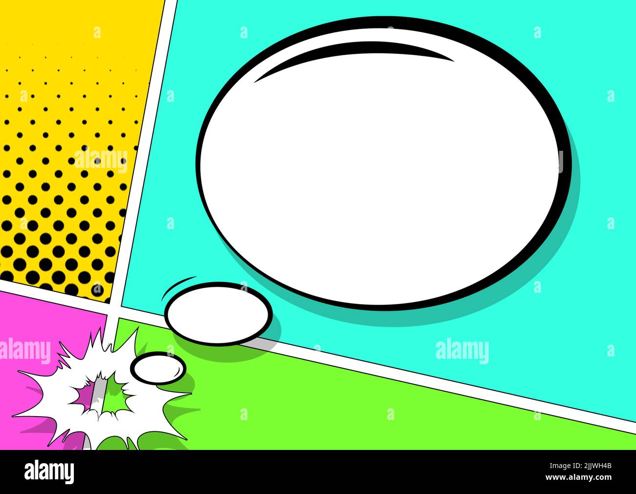 Oval Blank Chat Box With Colorful Striped Background Design ...