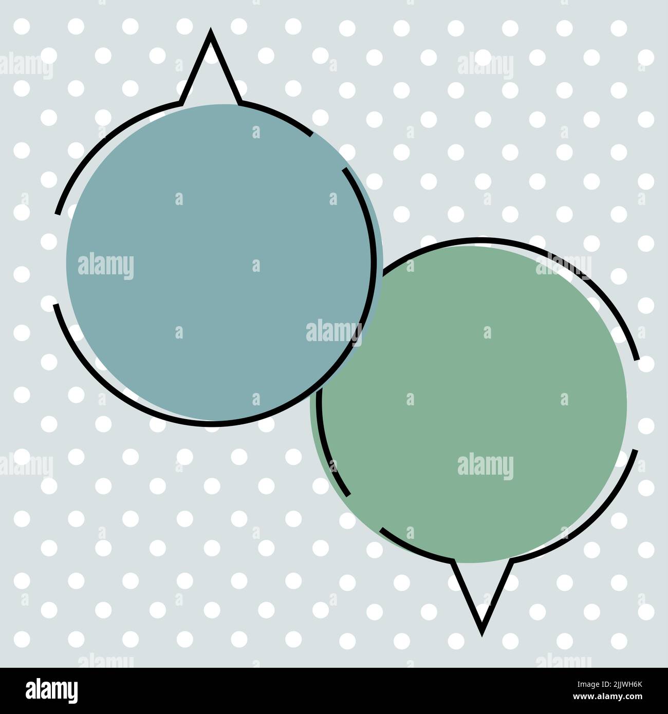 Blank Oval Thought Bubbles With Designs Over Colorful Background ...