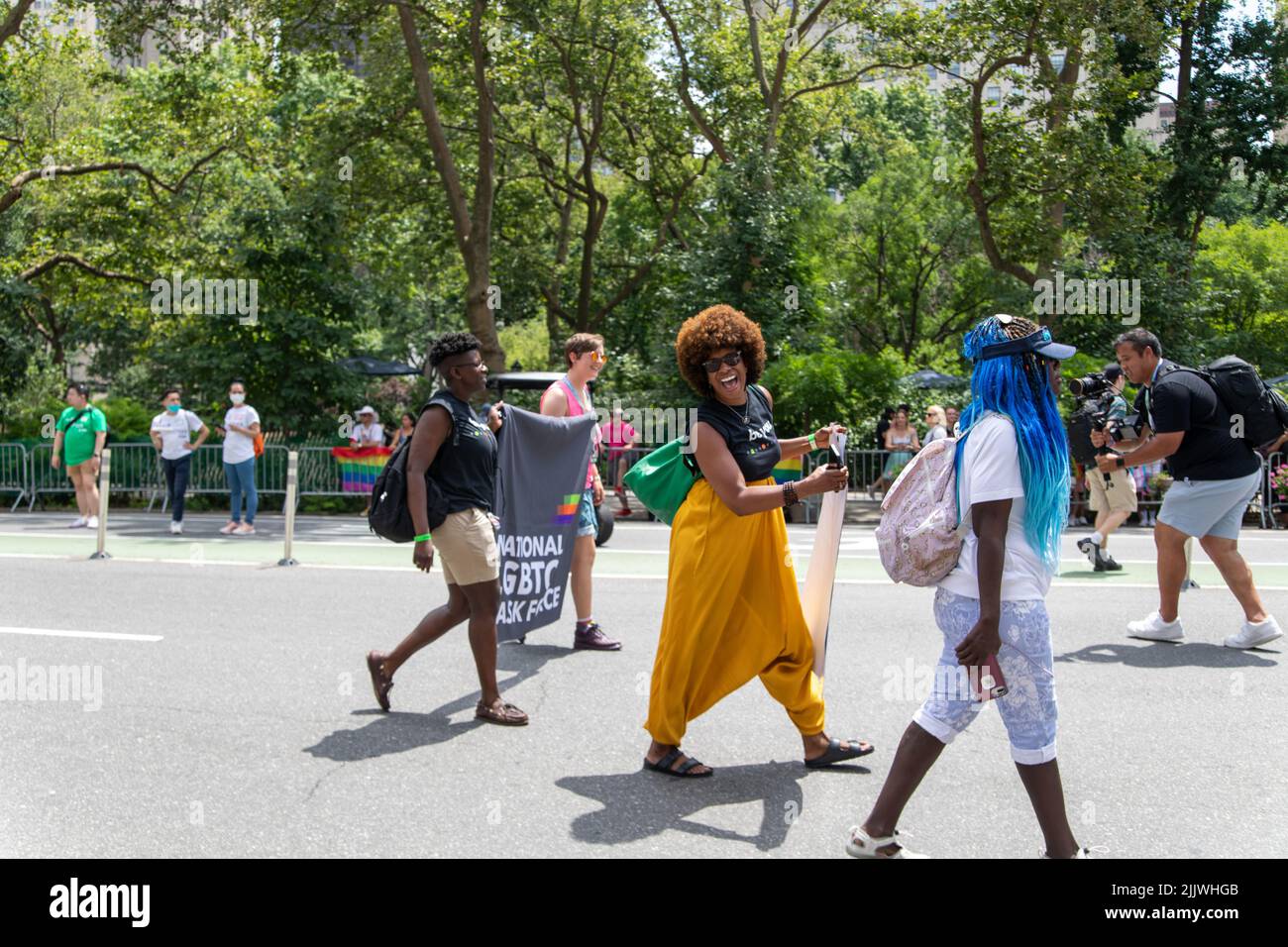 The people celebrating Pride Month Parade 2021 on the streets of New ...