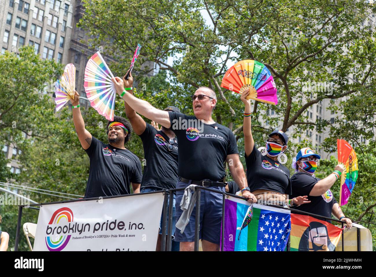 The people celebrating Pride Month Parade 2021 on the streets of New ...