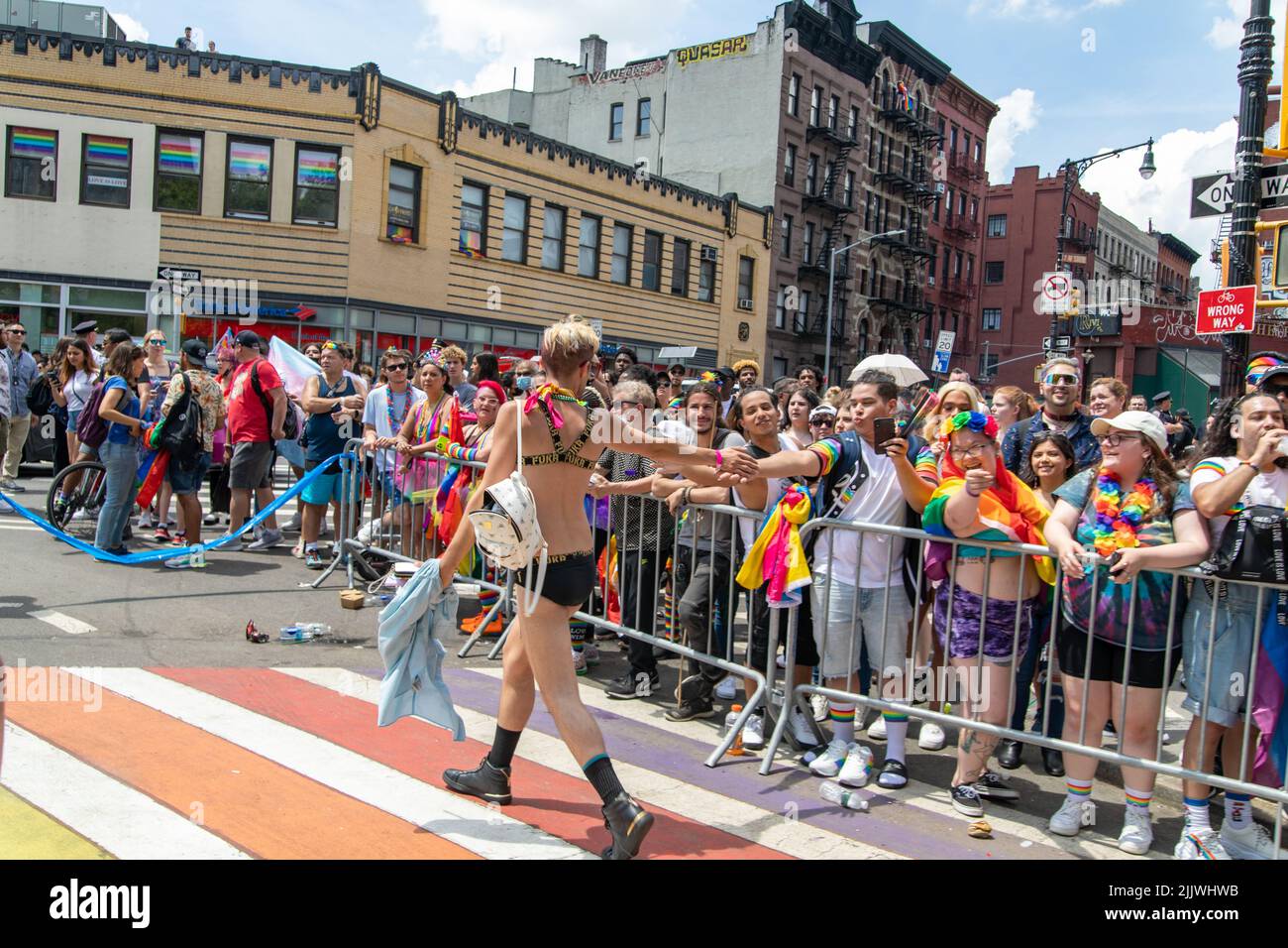 The people celebrating Pride Month Parade 2021 on the streets of New ...