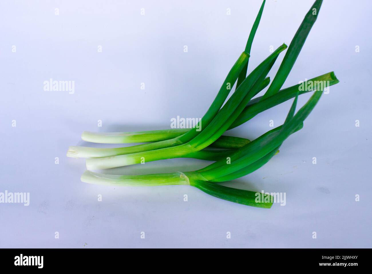 raw organic leek and leek slice isolated on white background Stock ...