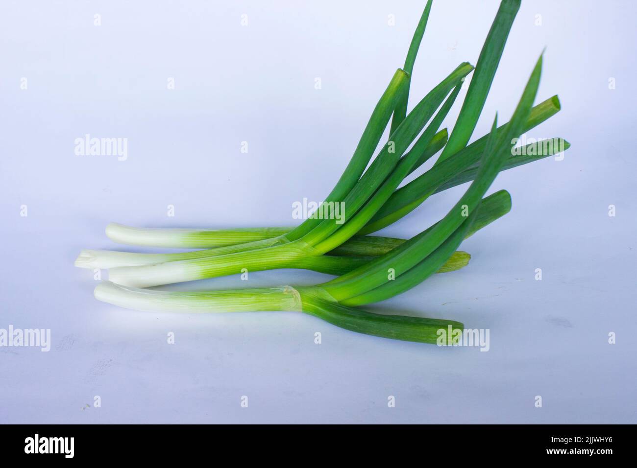 raw organic leek and leek slice isolated on white background Stock ...
