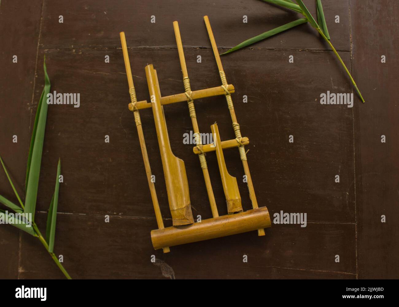 Angklung, the traditional sundanese musical instrument made from bamboo ...