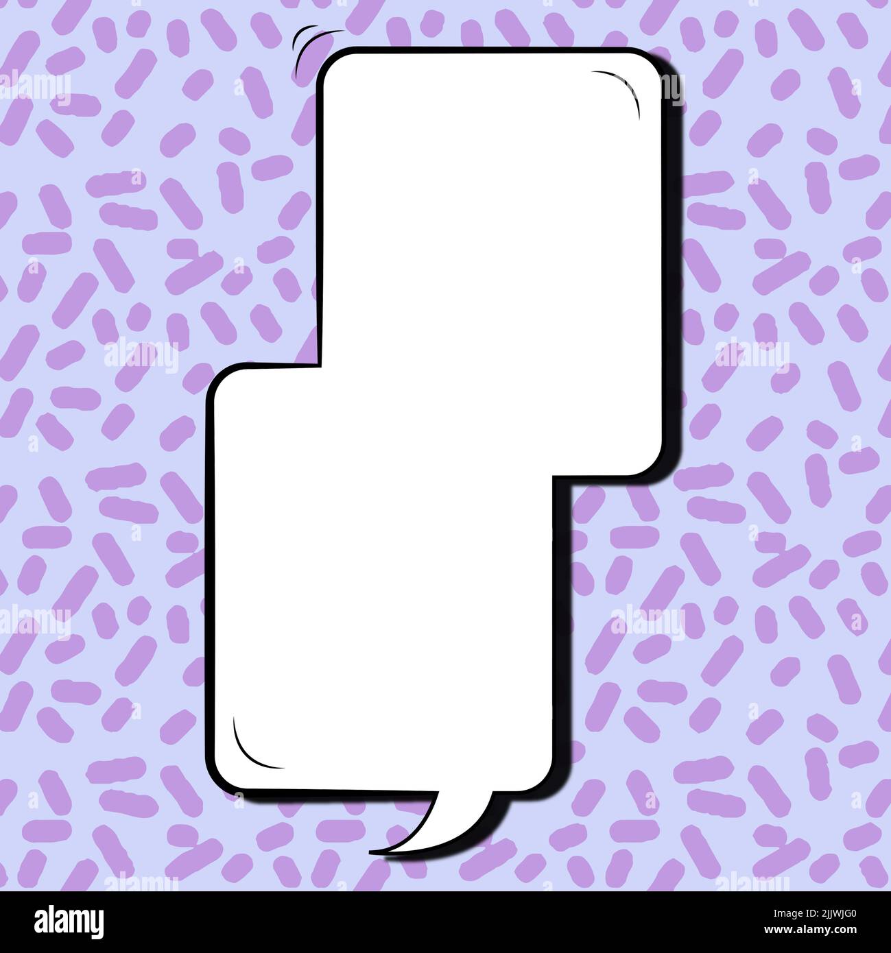 Cartoon Style Chat Box With Copy Space Isolated Against Color Doodles ...