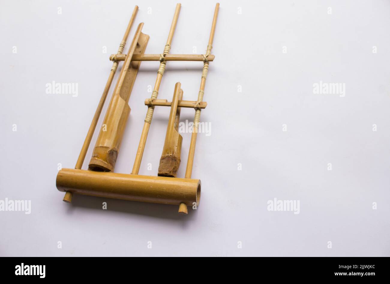 Angklung, the traditional sundanese musical instrument made from bamboo ...
