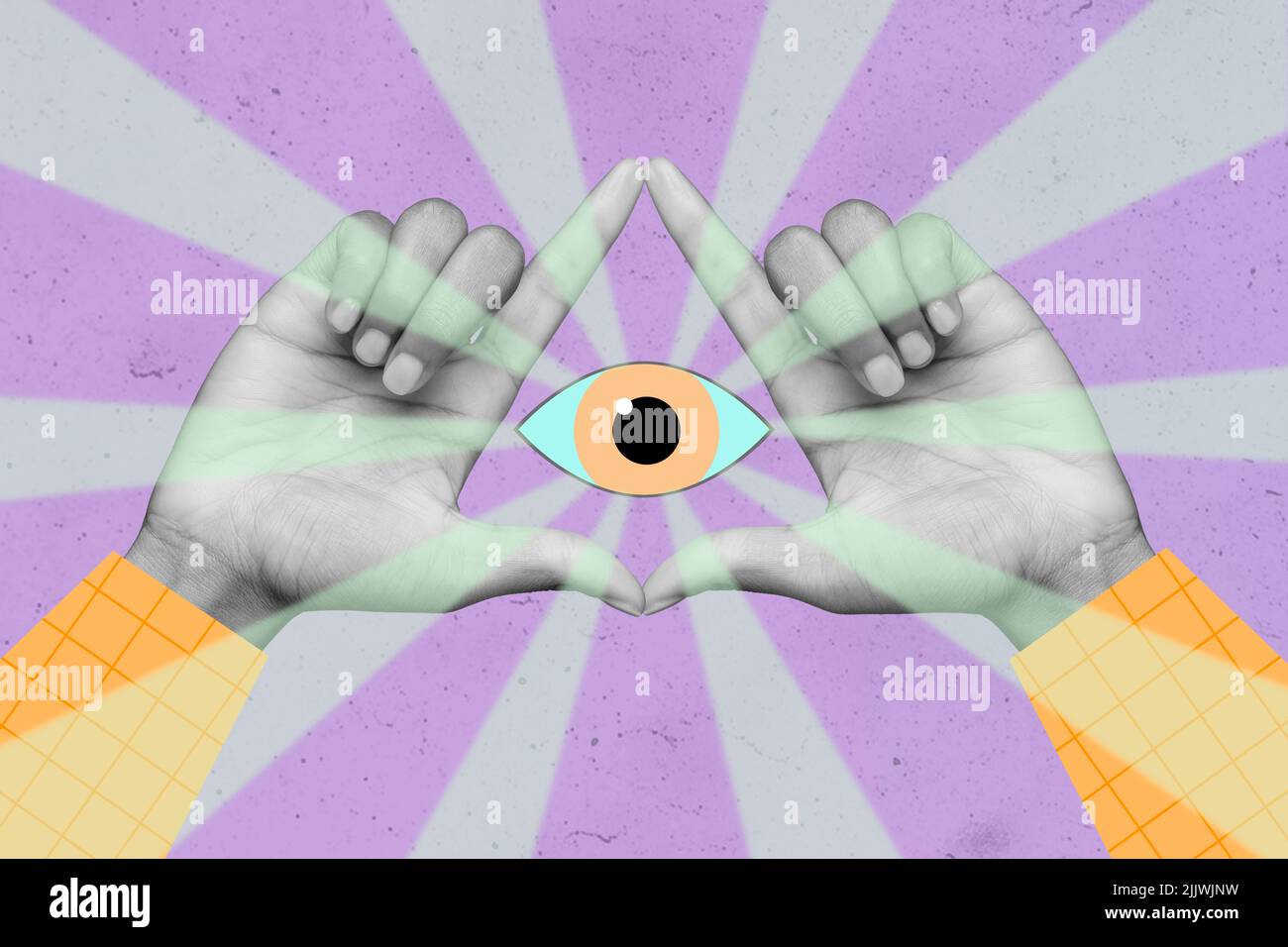 Creative 3d photo artwork graphics painting of arms palms around all ...