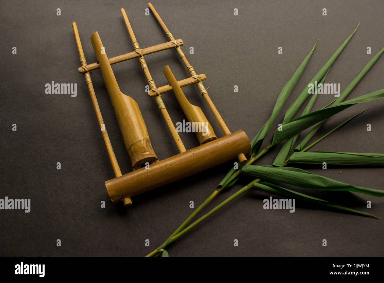 Angklung, the traditional sundanese musical instrument made from bamboo ...