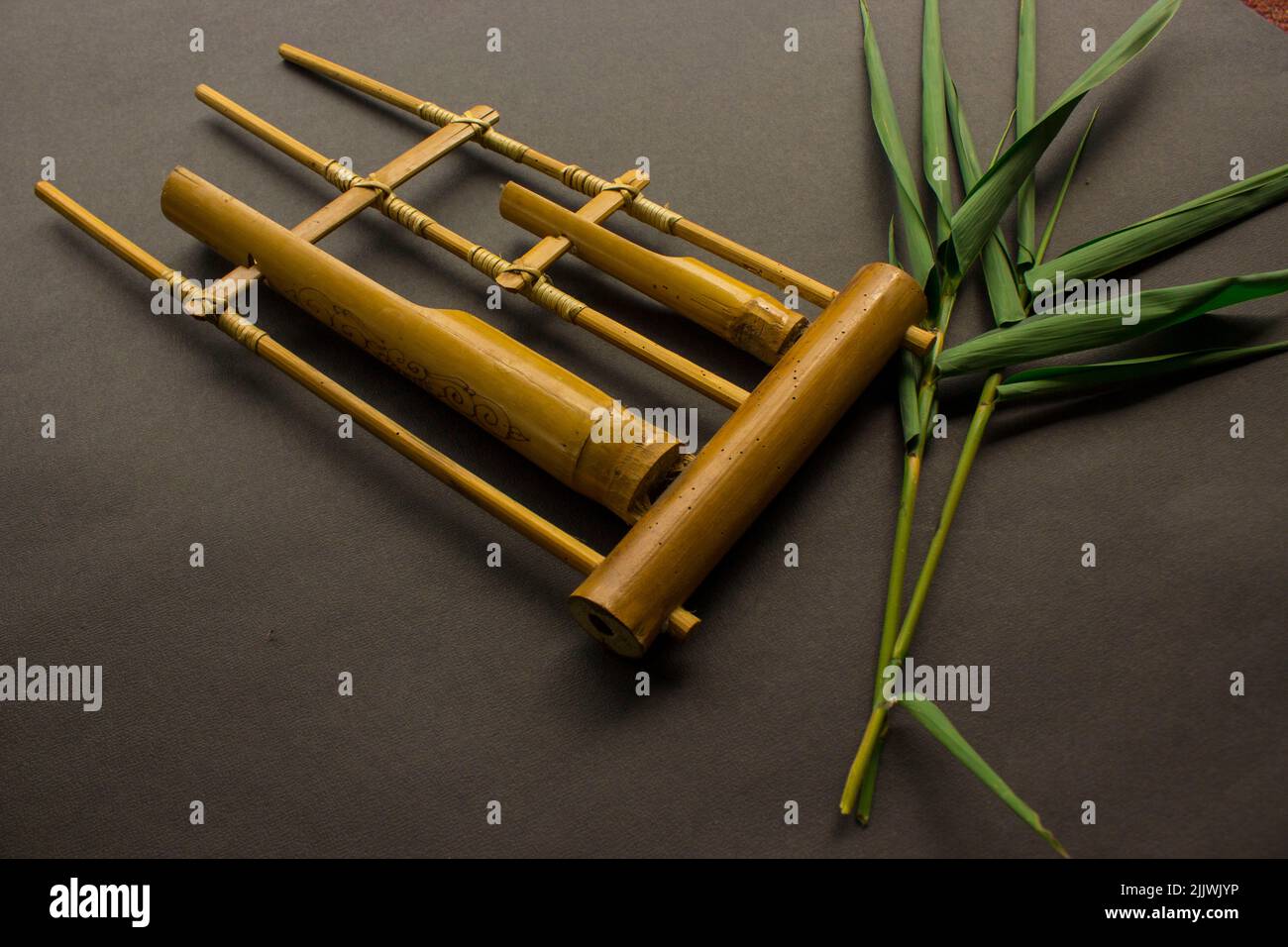 Angklung, the traditional sundanese musical instrument made from bamboo ...