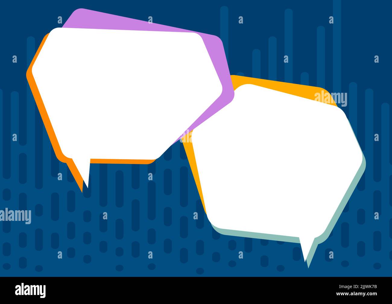 Blank Geometric Shaped Thought Bubbles Over Colorful Background Design ...