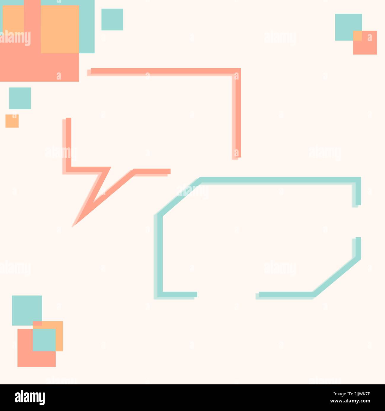 Blank Message Boxes Over Color Background Design. Creative Banners For ...